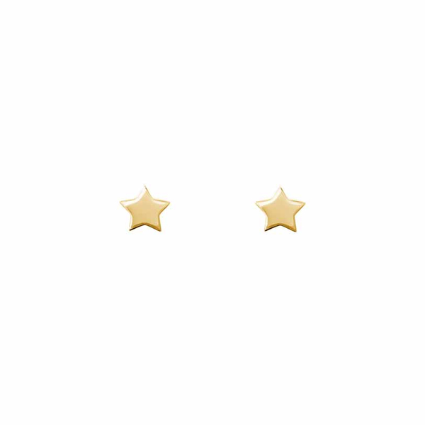Σκουλαρίκια αστέρι Κ9 χρυσά | tsaldaris.gr